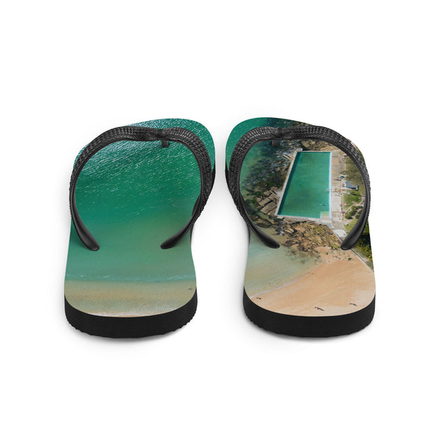 Thongs - PALM BEACH - 'Aqua' Print – Hirsty Photos